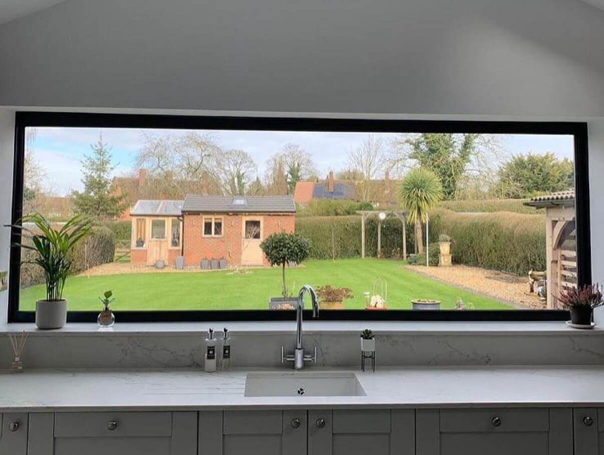 Installation Of A Black Picture Window - CS Windows