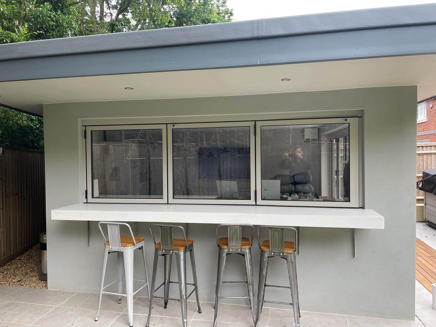 Bi-Fold Window & Door Installation On Garden Room - CS Windows