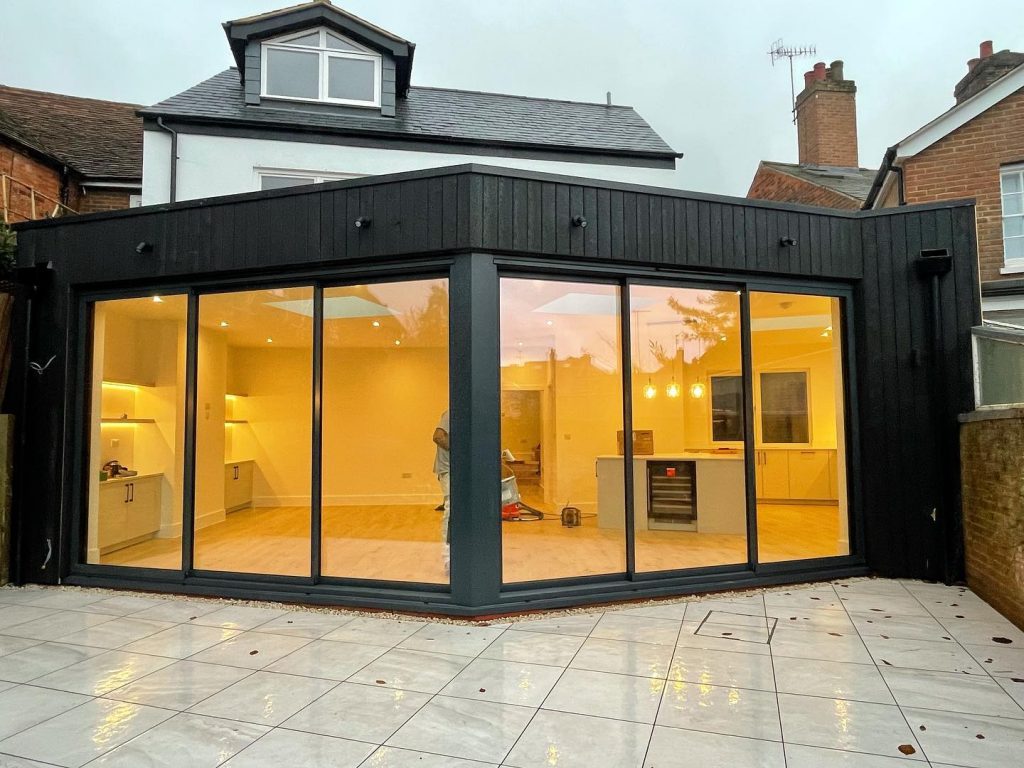 Aluminium Sliding Doors On A Glazed Courtyard - CS Windows